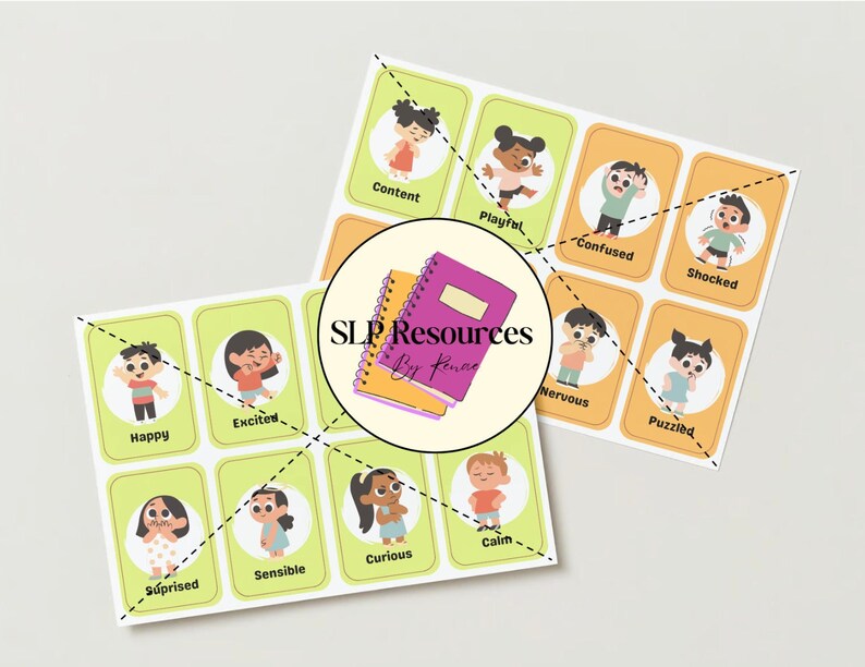 SLP Resource - Child Emotion Flashcards - Etsy