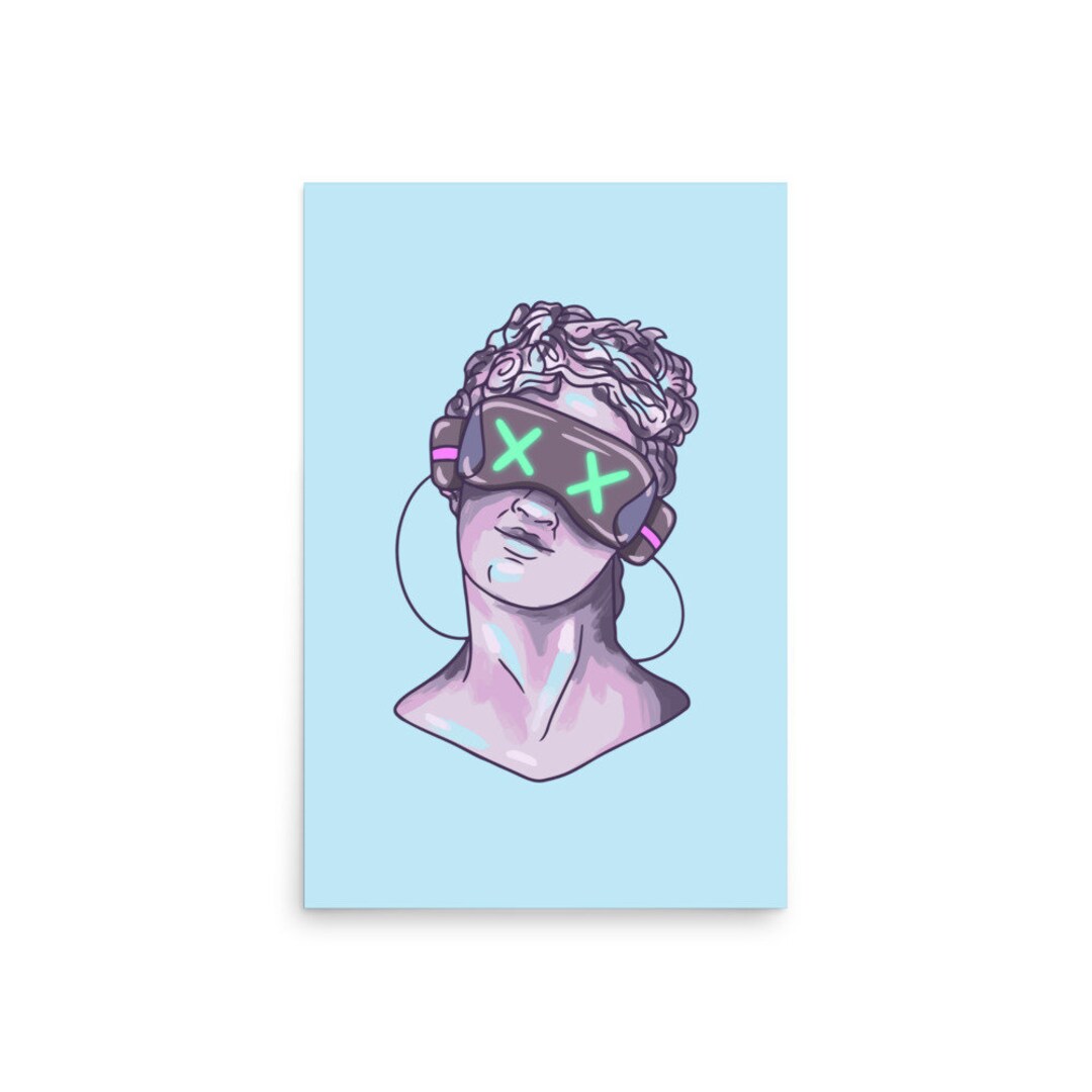 Greek Sculpture Poster Pastel Art Statue Greek Mythology - Etsy