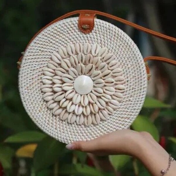 Shell Rattan Bag - Etsy