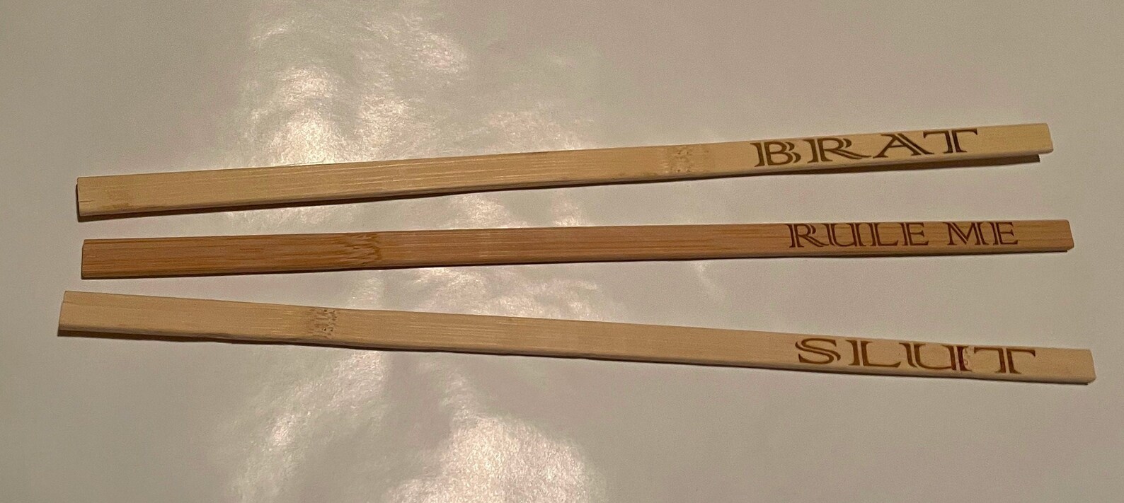 3X 30CM Flat Bamboo BDSM Fun Spank Impact Sticks for Adult Bedroom ...