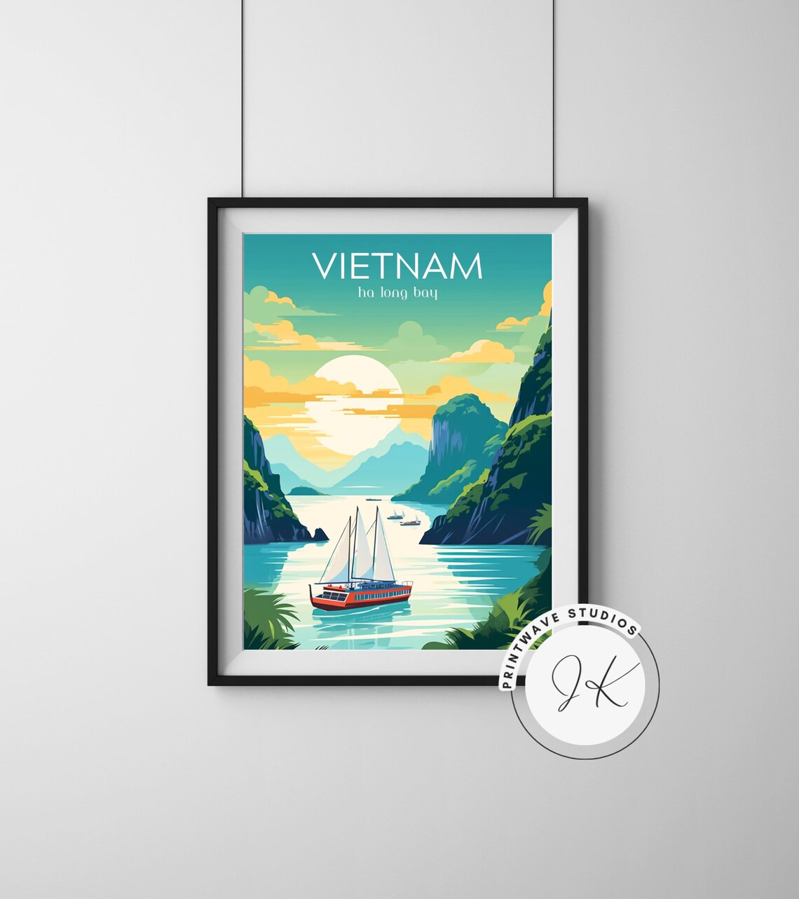 Vietnam Travel Print Poster | Ha Long Bay | Home Decor | Travel Gift ...