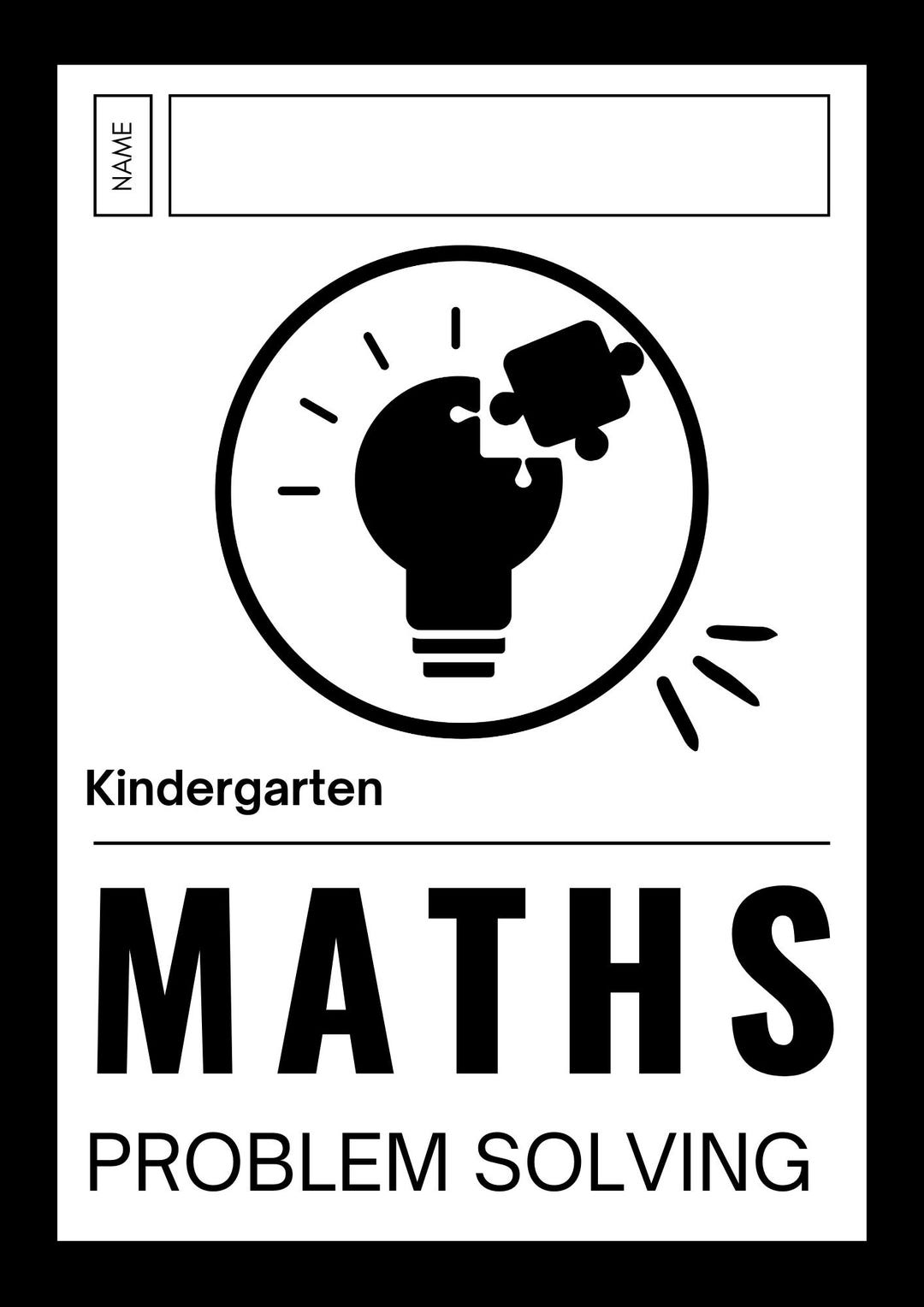 MATHS PROBLEM SOLVING Kindergarten Booklet - Etsy