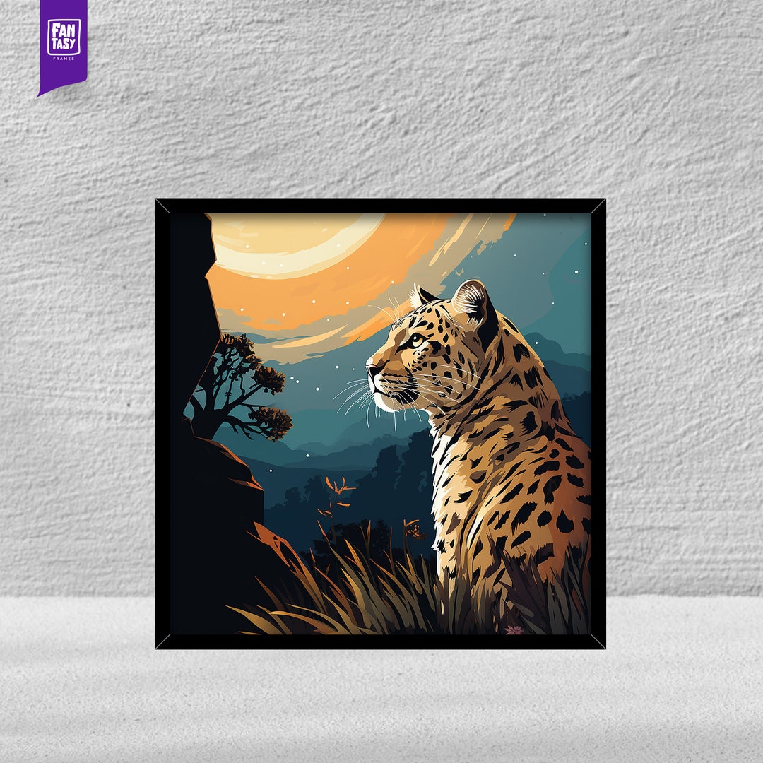 The Cheetah Art Frame Wall Decor Frames Art Hanging - Etsy