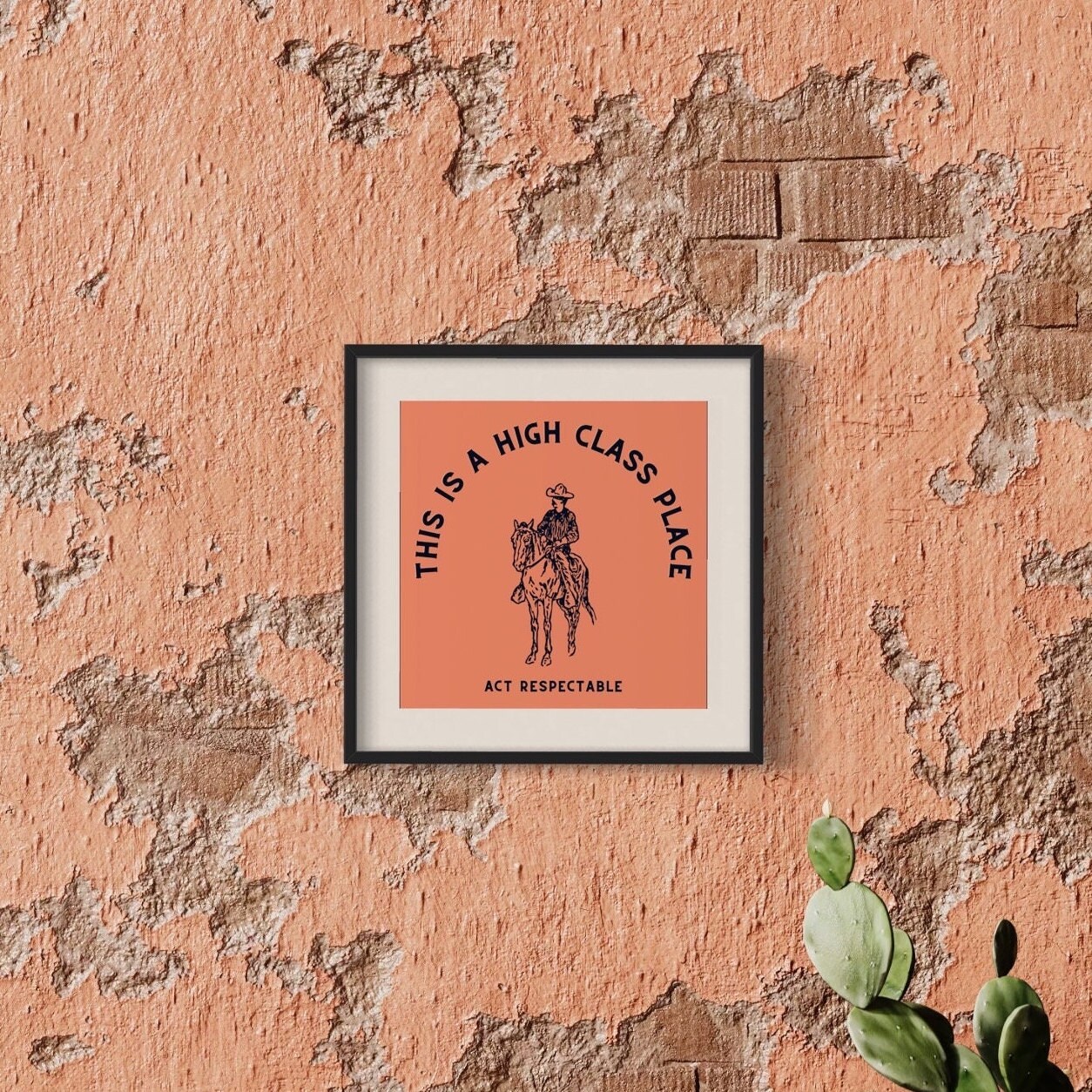 Funny Western Art Print: High Class Place, Ranch Decor (digital ...
