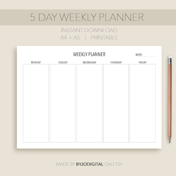 Printable Weekly Planner - Etsy