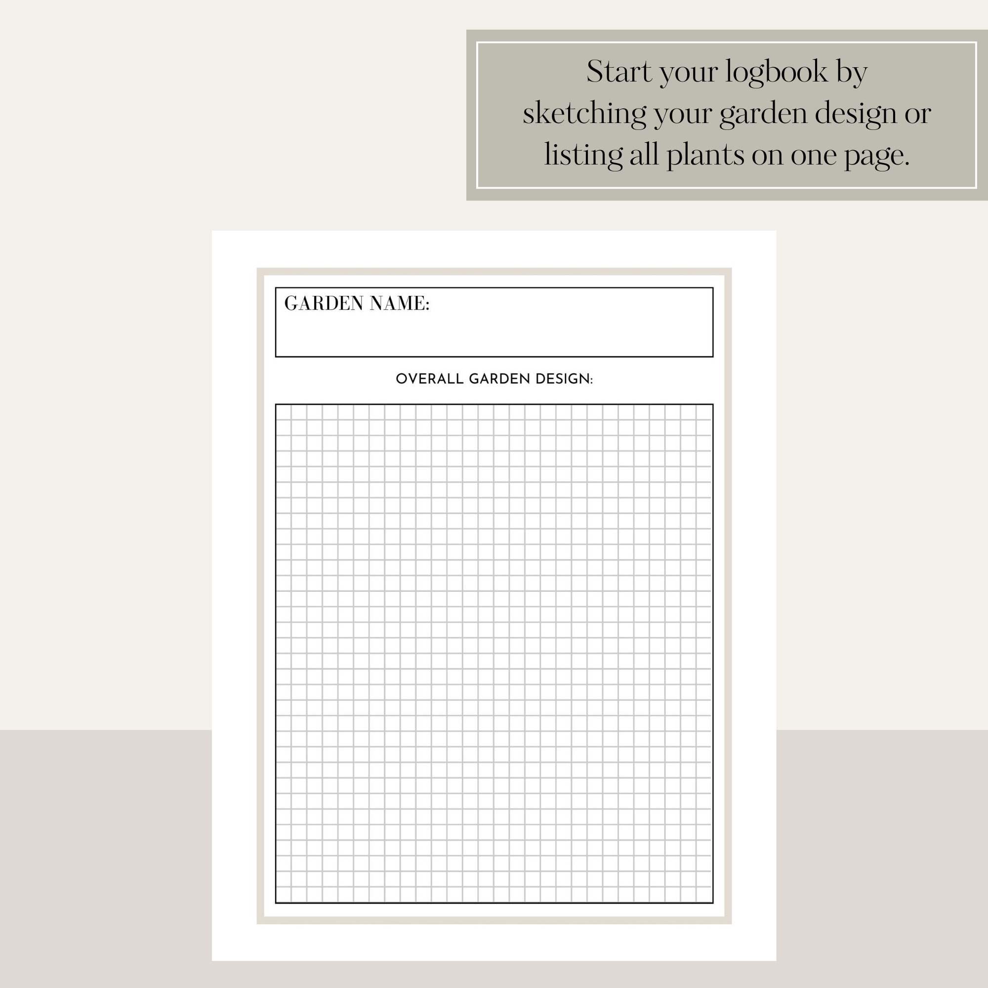 Garden Logbook: Perennials, Shrubs, & Trees - Etsy