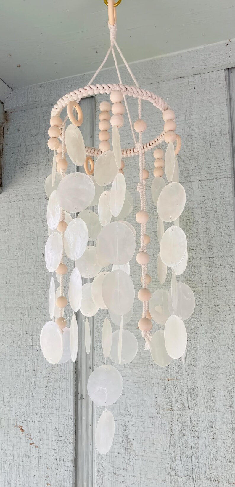 Glass Windchimes, Seashell Wind Chimes, Outdoor Wind Chimes, Macrame ...