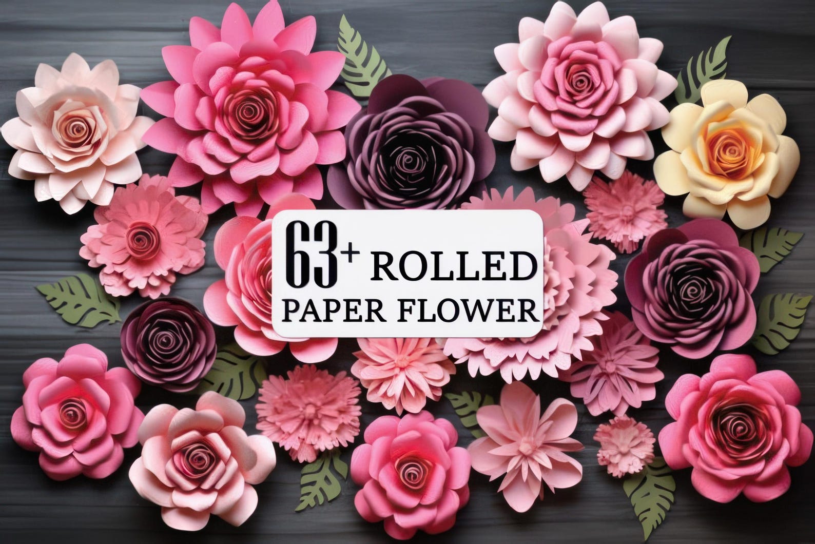 Paper Flower Templates SVG Bundle, Paper Flower Decoration, Cricut and ...