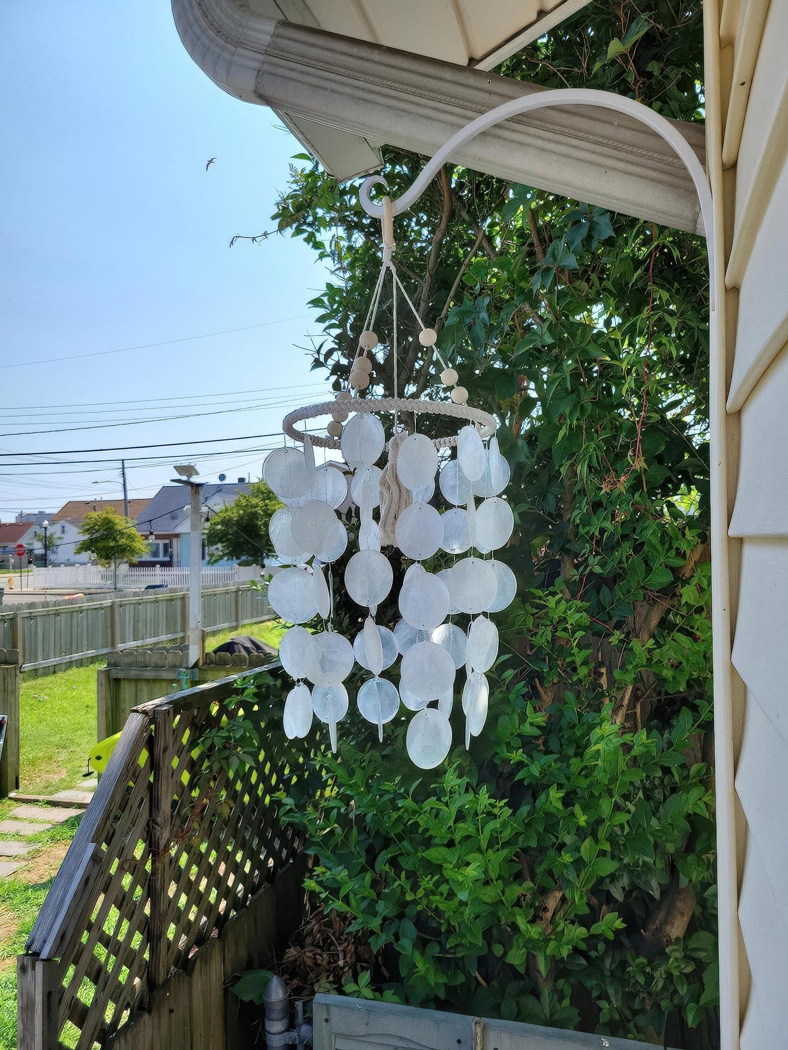 Glass Windchimes, Seashell Wind Chimes, Outdoor Wind Chimes, Macrame ...