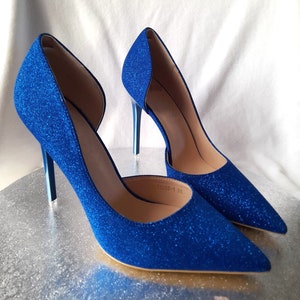 Something Blue: Royal Blue Sparkling Glitter Shoes for the Stylish ...