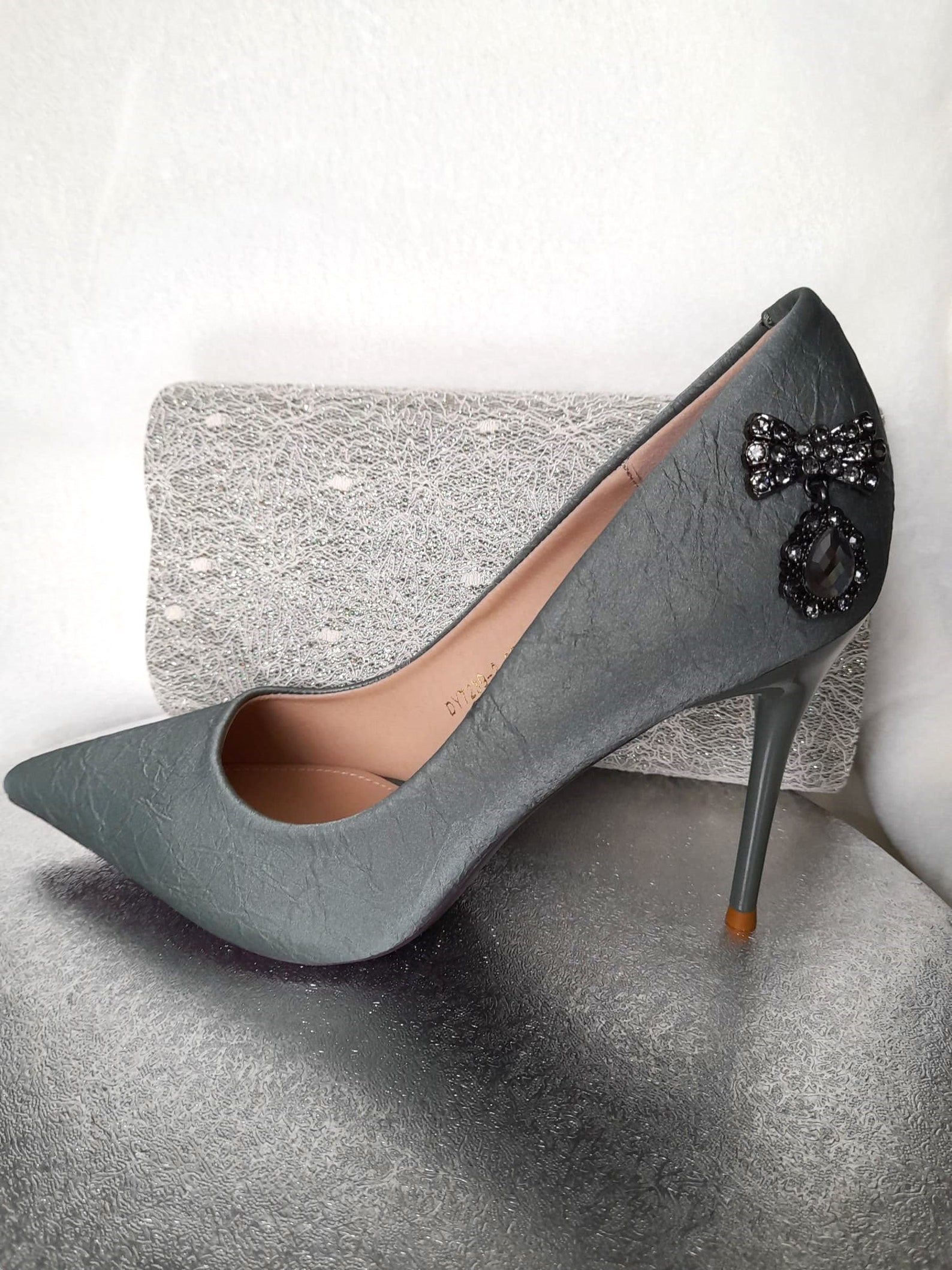 Vintage Inspired Sage Green Satin Pointed Shoes for Bride or Bridesmaid ...