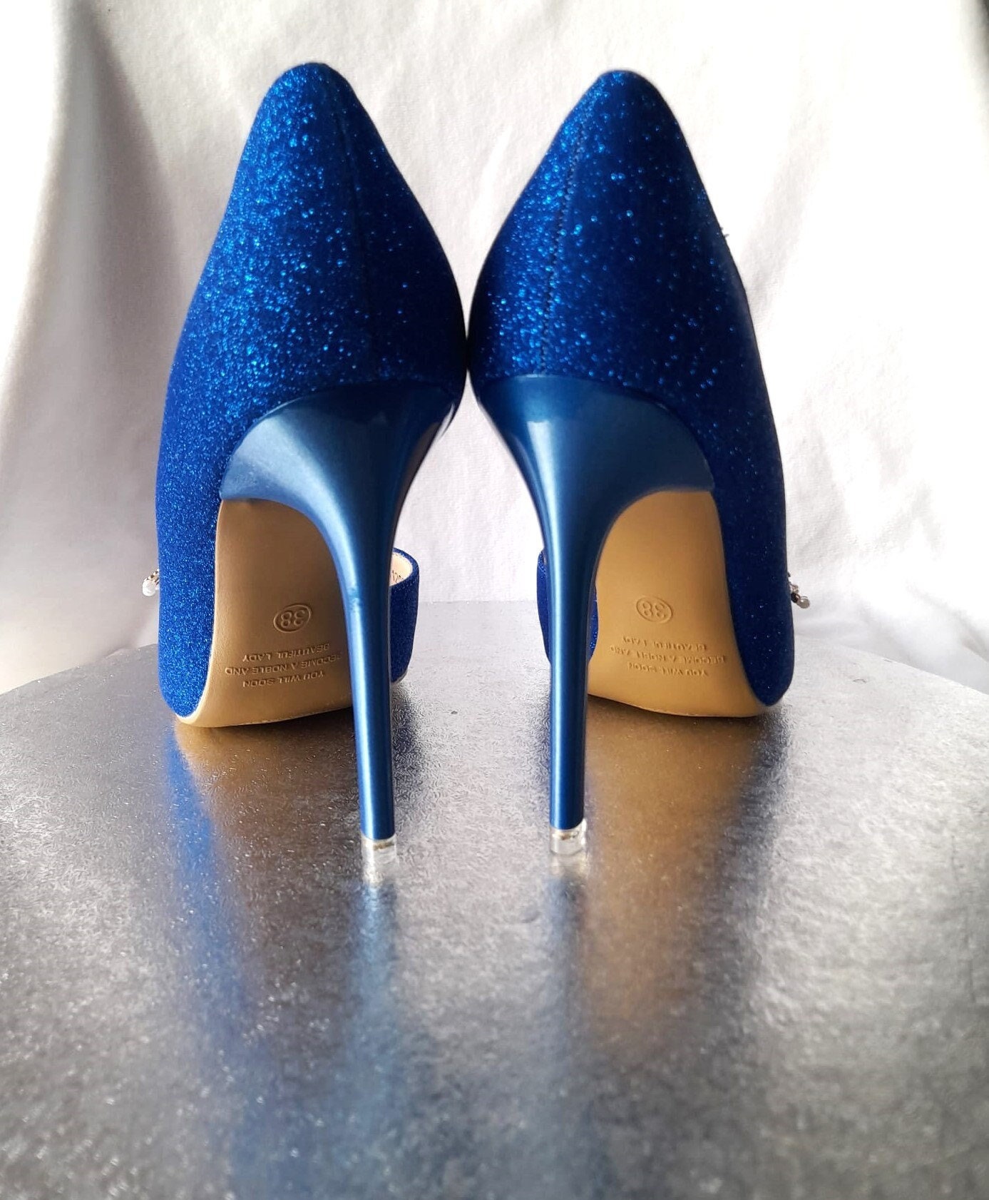 Something Blue: Royal Blue Sparkling Glitter Shoes for the Stylish ...