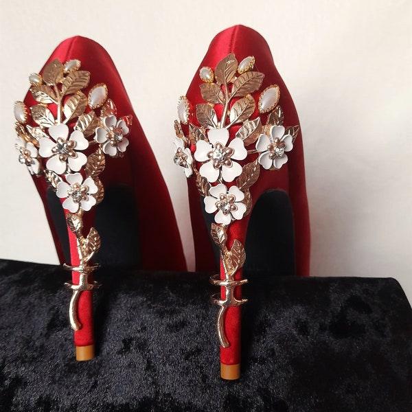 Red Bridal Shoes - Etsy