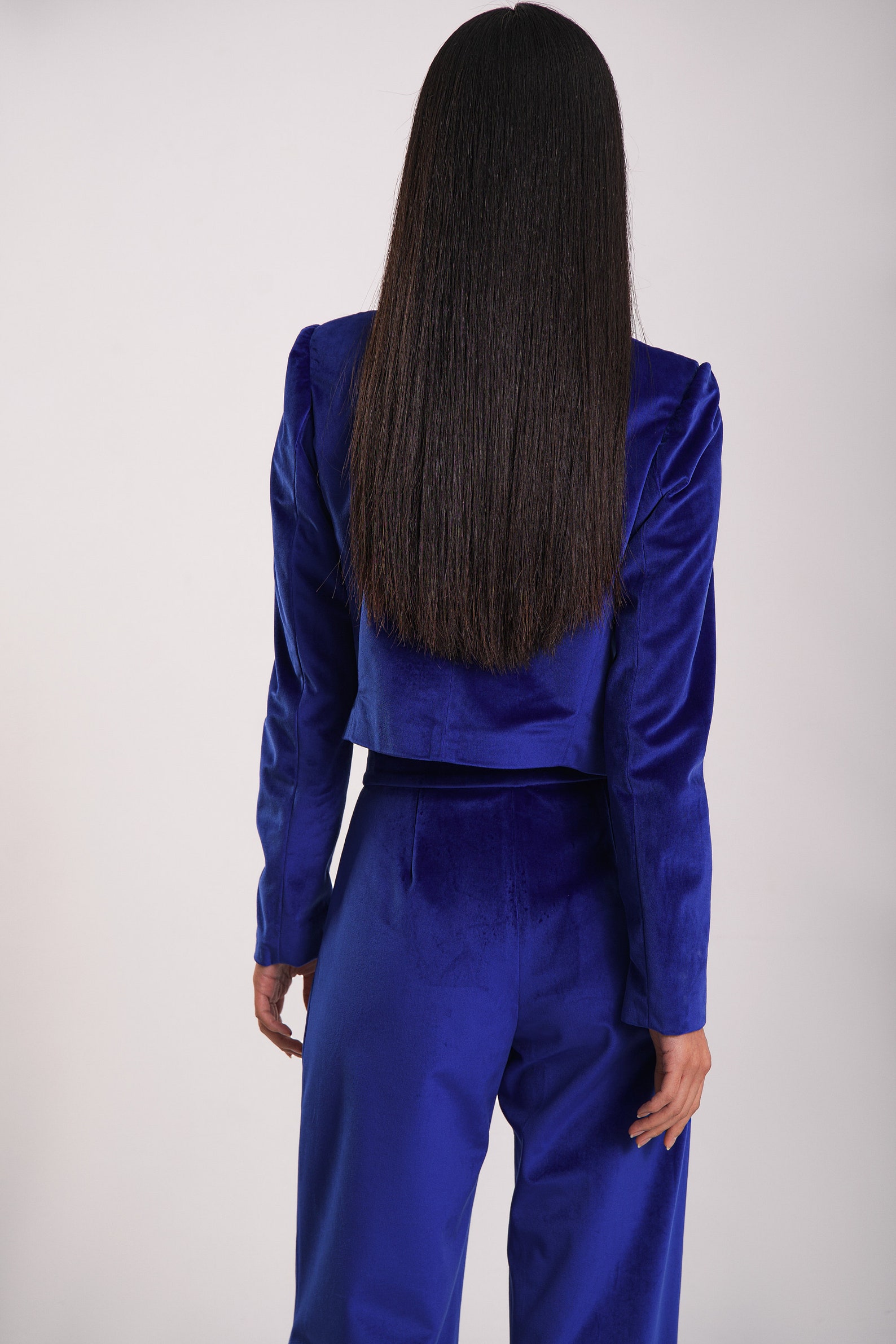 Electric Blue Velvet Trousers - Etsy