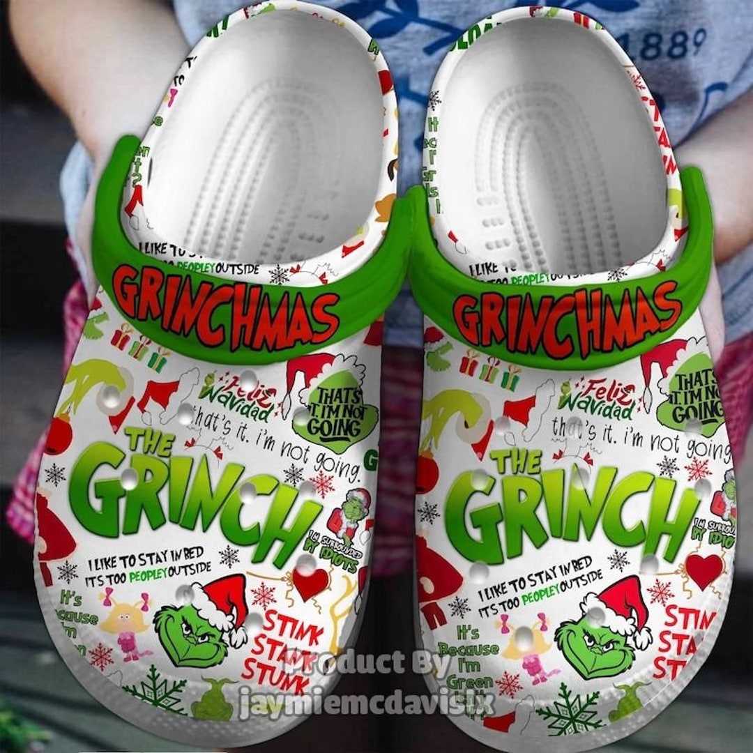 Grinchmas Christmas Clogs Shoes Grinch Xmas Slippers Grinch - Etsy