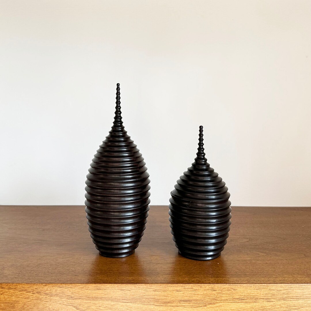 African Ebony Wood Vessel | Handcrafted by Mozambican Artisans | Rarico ...