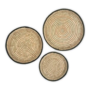 Handwoven Malawi Winnowing Basket Set | African Wall Baskets ...