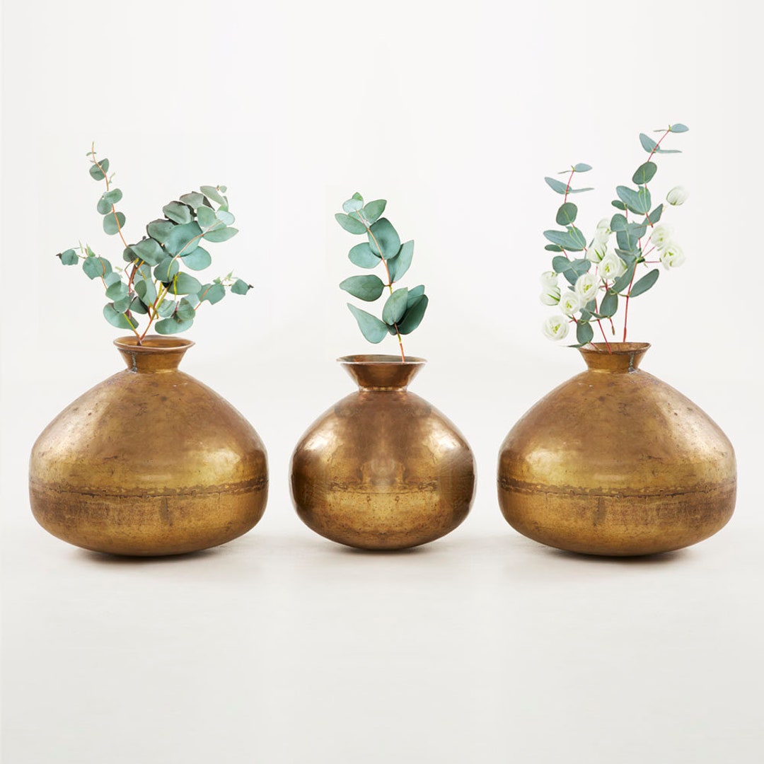 Handmade Pakistani Brass Water Pots - 3 Sizes - Etsy