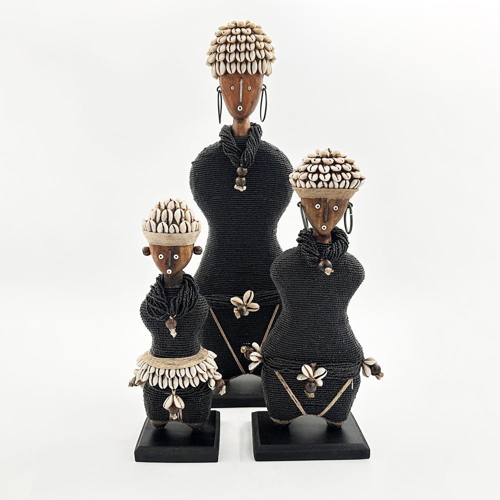 Black Namji Dolls With Cowrie Shells- Handmade in Cameroon - Assorted ...