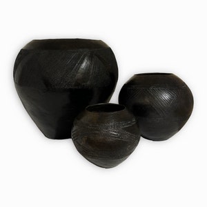 Black Zulu Clay Pot | Handcrafted in South Africa | 5 Sizes Available ...