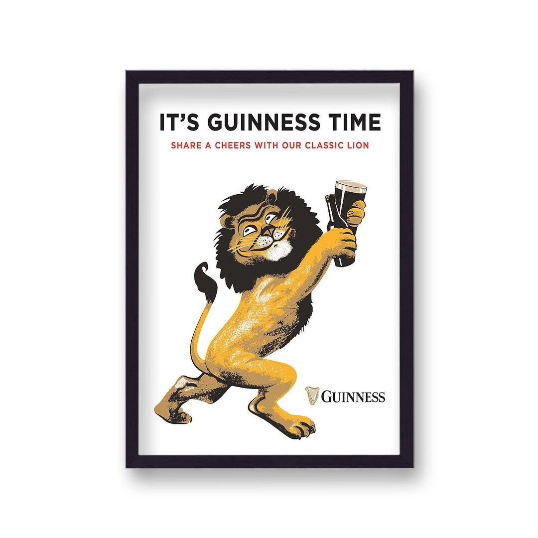 Guinness It's Guinness Time Lion - Etsy