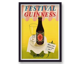 Vintage Irish Guinness Advert Poster Print - Etsy