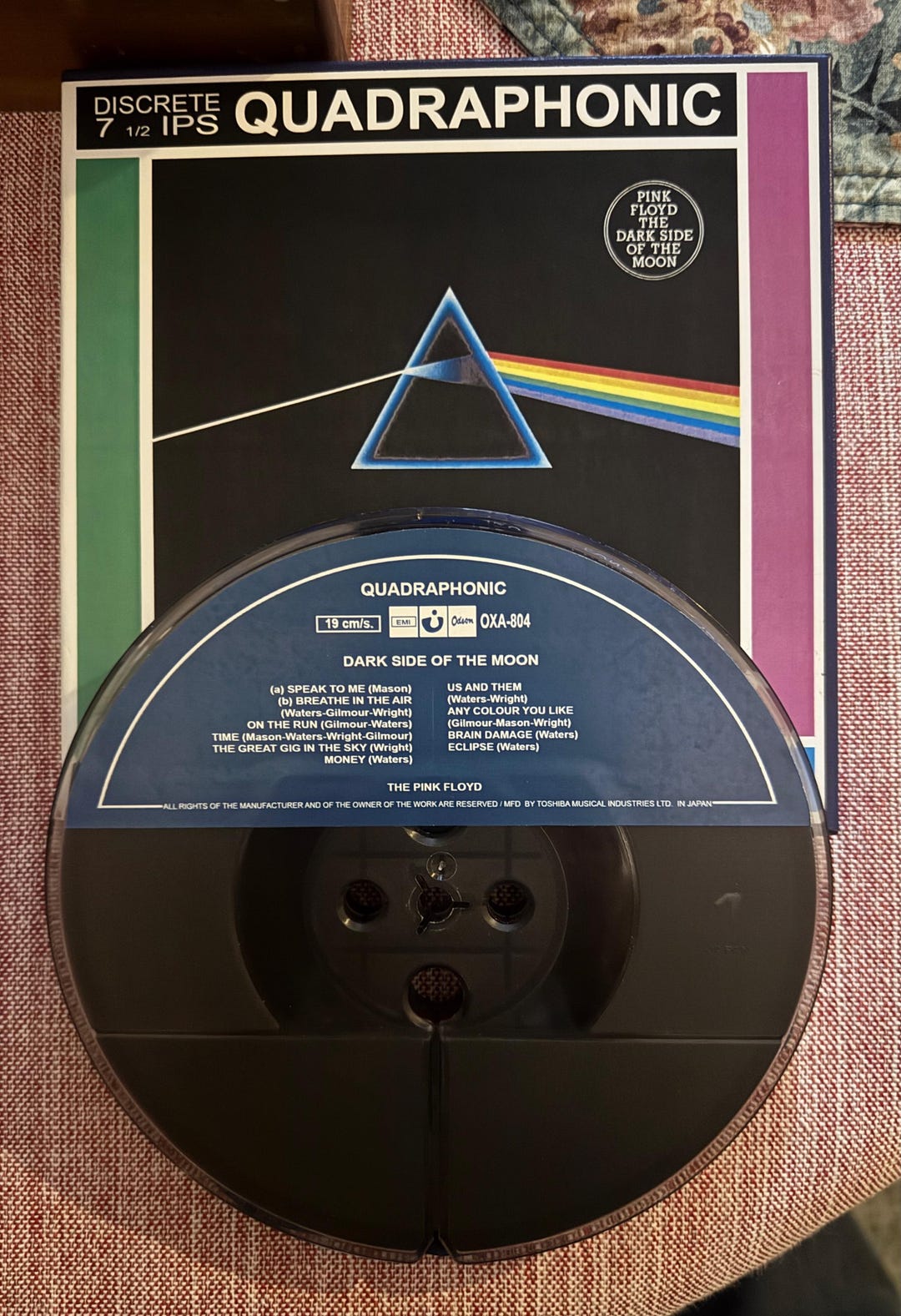 Pink Floyd "dark Side of the Moon" 4-4-4 Discrete QUADRAPHONIC 7 1/2 ...