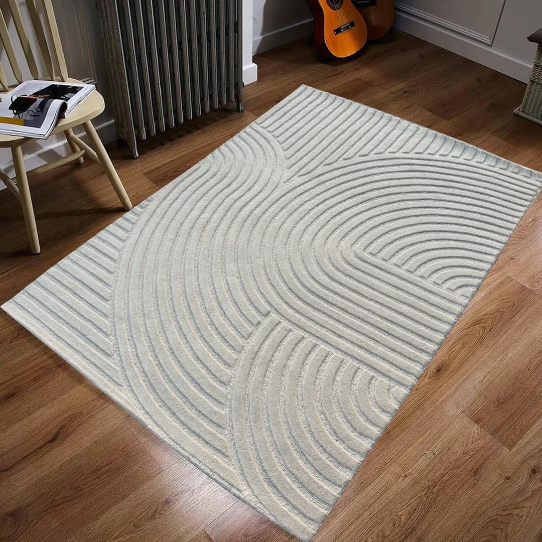 Soft 100% Pure Woolen Loop/cut Pile Erase Pattern Carpet for Living ...