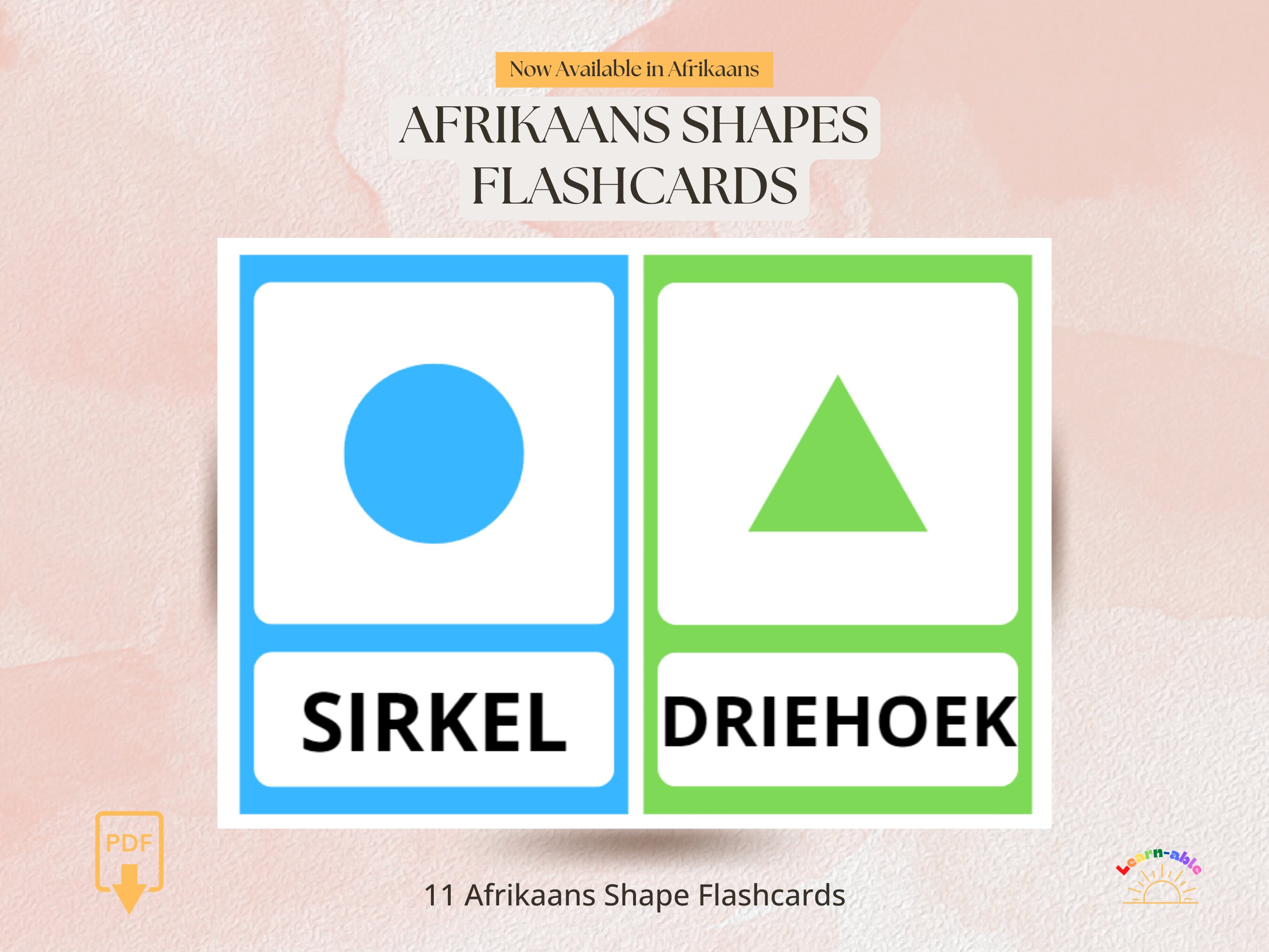 Afrikaans Learning Flashcards | Speech Development | Early Learning ...