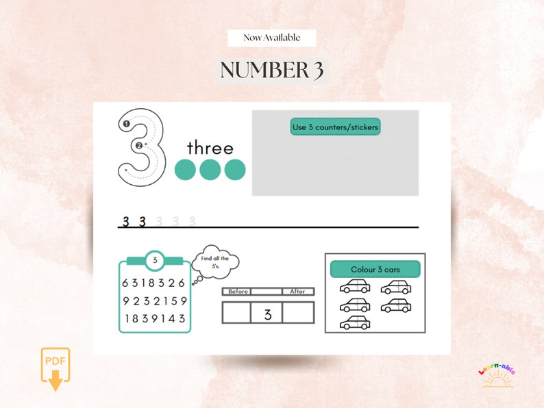 Learning Numbers 1 to 10 Writing & Number Recognition Number Tracing ...