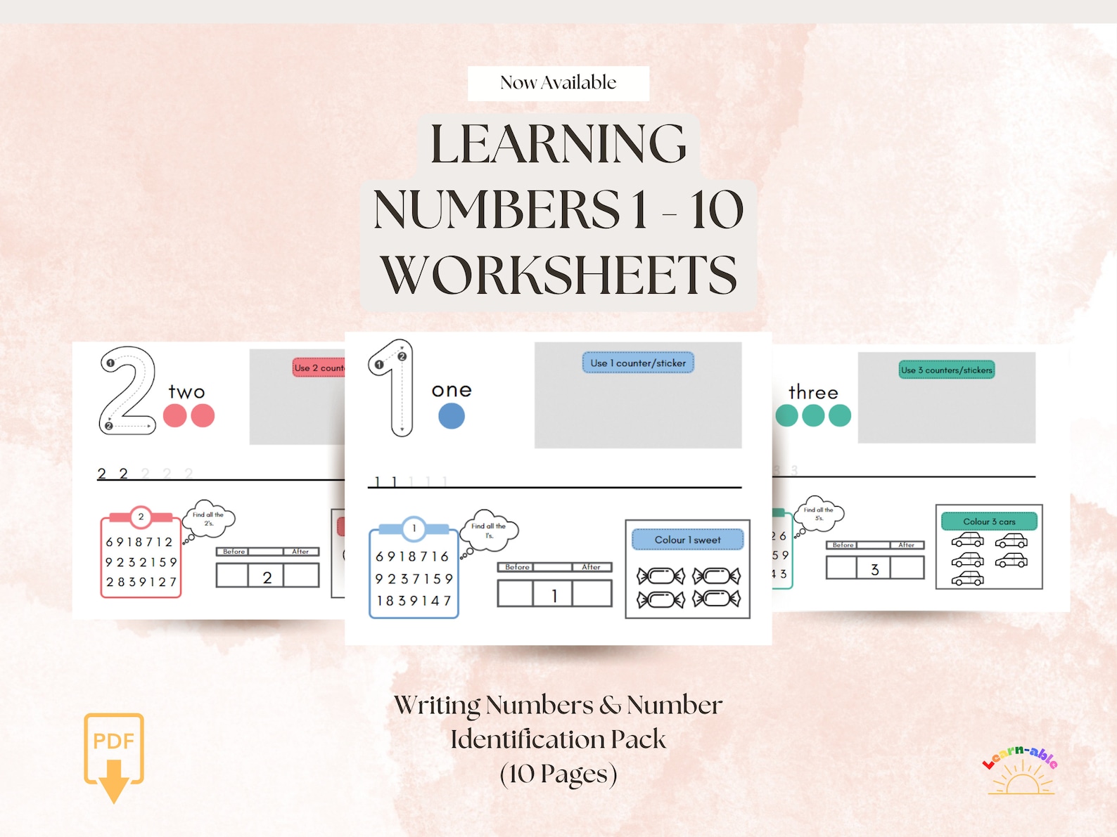 Learning Numbers 1 to 10 | Writing & Number Recognition | Number ...