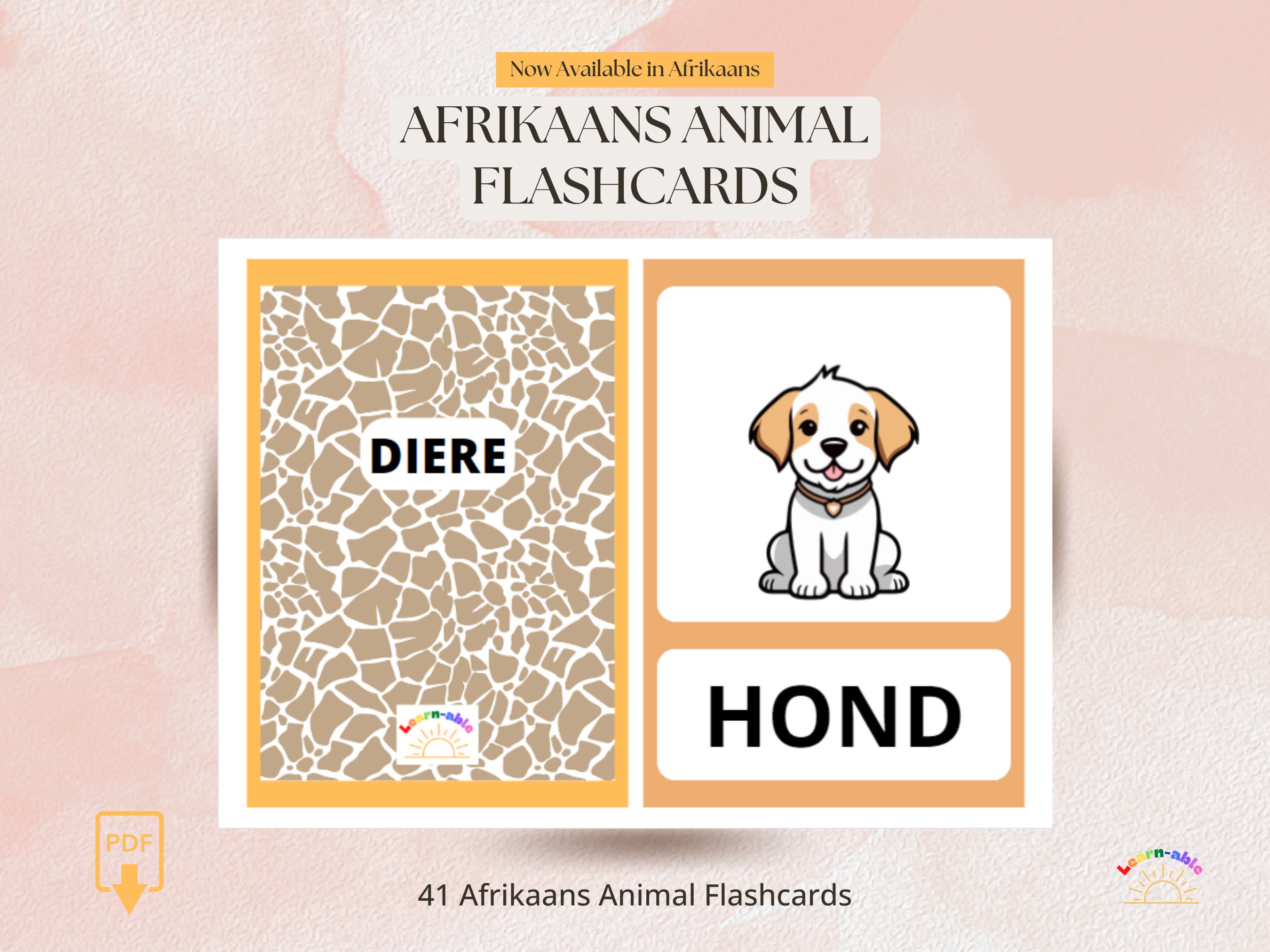 Afrikaans Learning Flashcards | Speech Development | Early Learning ...