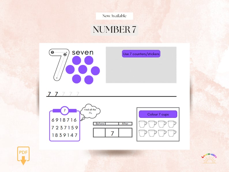 Learning Numbers 1 to 10 Writing & Number Recognition Number Tracing ...