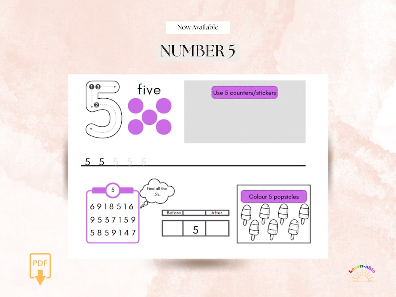 Learning Numbers 1 to 10 Writing & Number Recognition Number Tracing ...