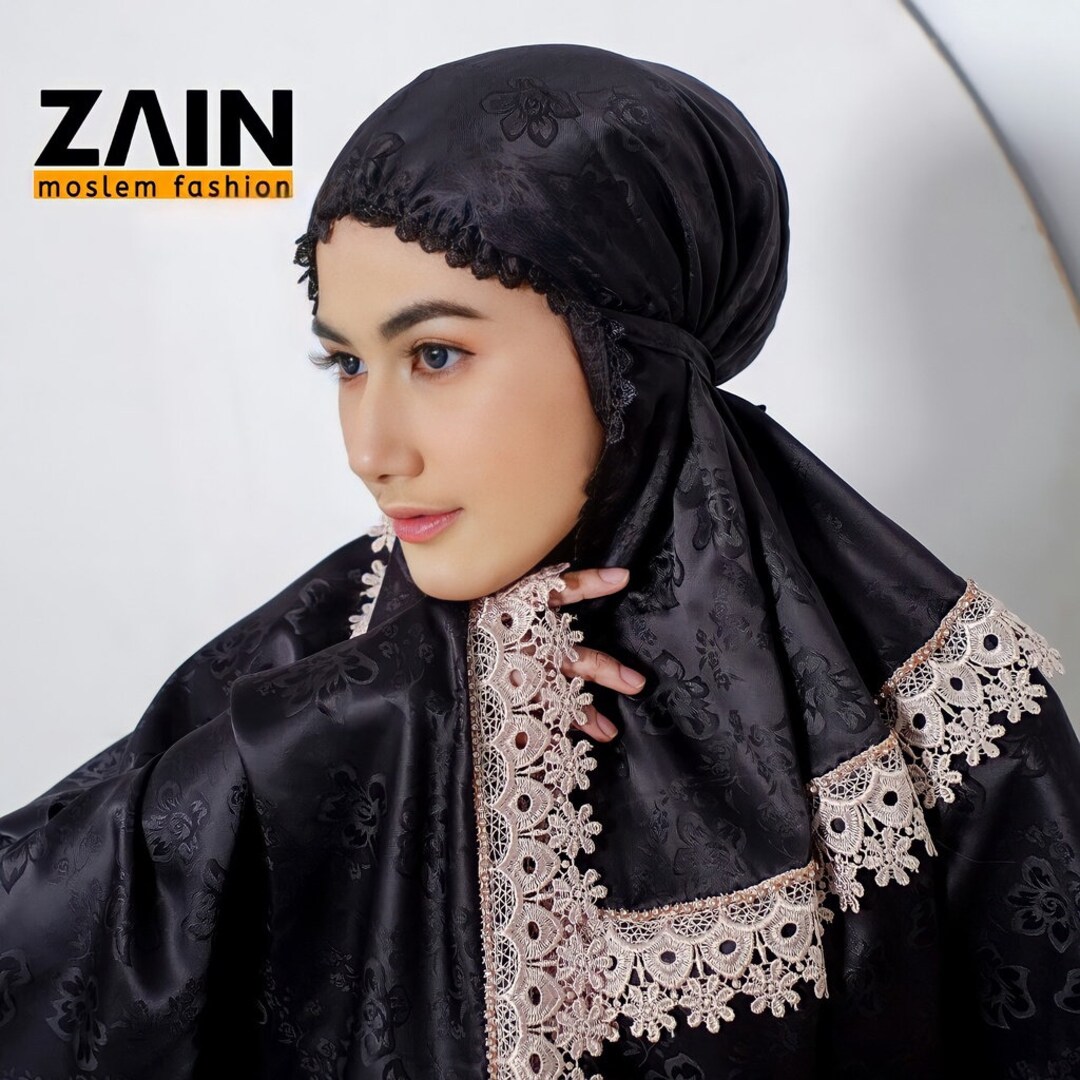 ZAIN Swarovski Series Zain Luxury Silk Dop Adult Mukena, Dress Prayer ...