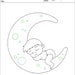 Baby Sleeping on Moon Line Art Embroidery Design (digital File) - Etsy