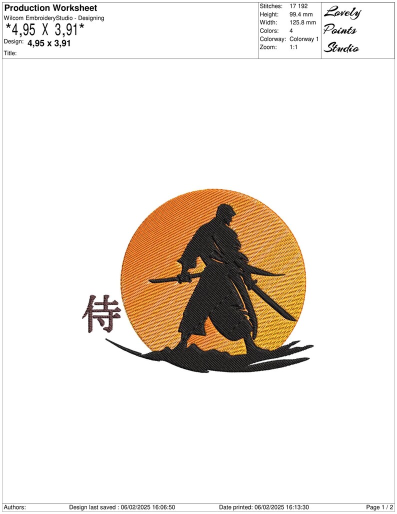 Samurai Warrior Embroidery Design: Japanese Lettering (digital File, 6 ...