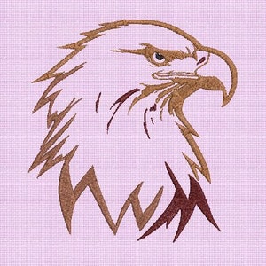 Eagle Head Outlines Embroidery Design for Machine in 7 Sizes and Multi ...