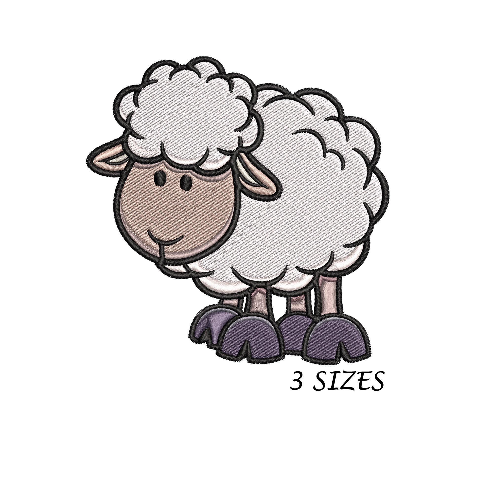 Color Sheep Embroidery Design for Machine, Digital Files , Multi Format ...