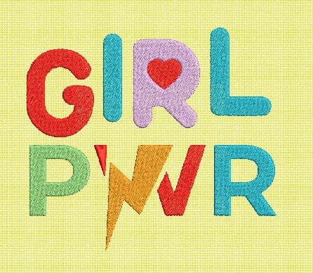 Girl Power Embroidery Design for Machine in 6 Sizes and Multi Formats ...