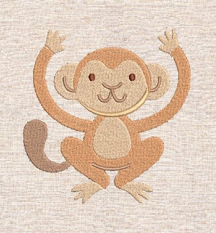 Monkey Embroidery Design for Machine , Kids Embroidery Designs ...