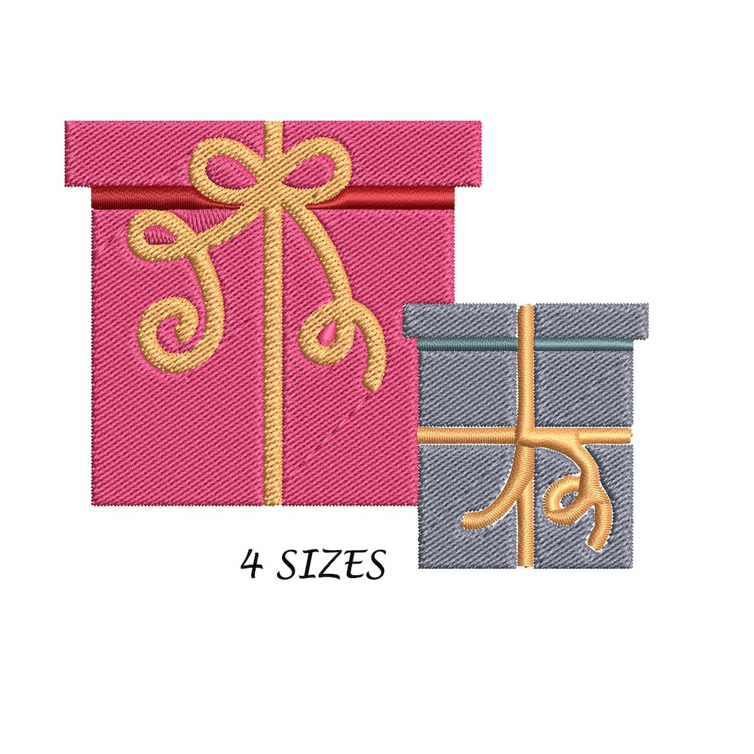 Christmas Gifts Packages Embroidery Design for Machine, Multi Formats ...