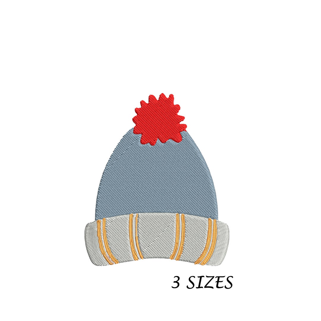Winter Whool Hat Embroidery Design for Machine , Digital File , Multi ...