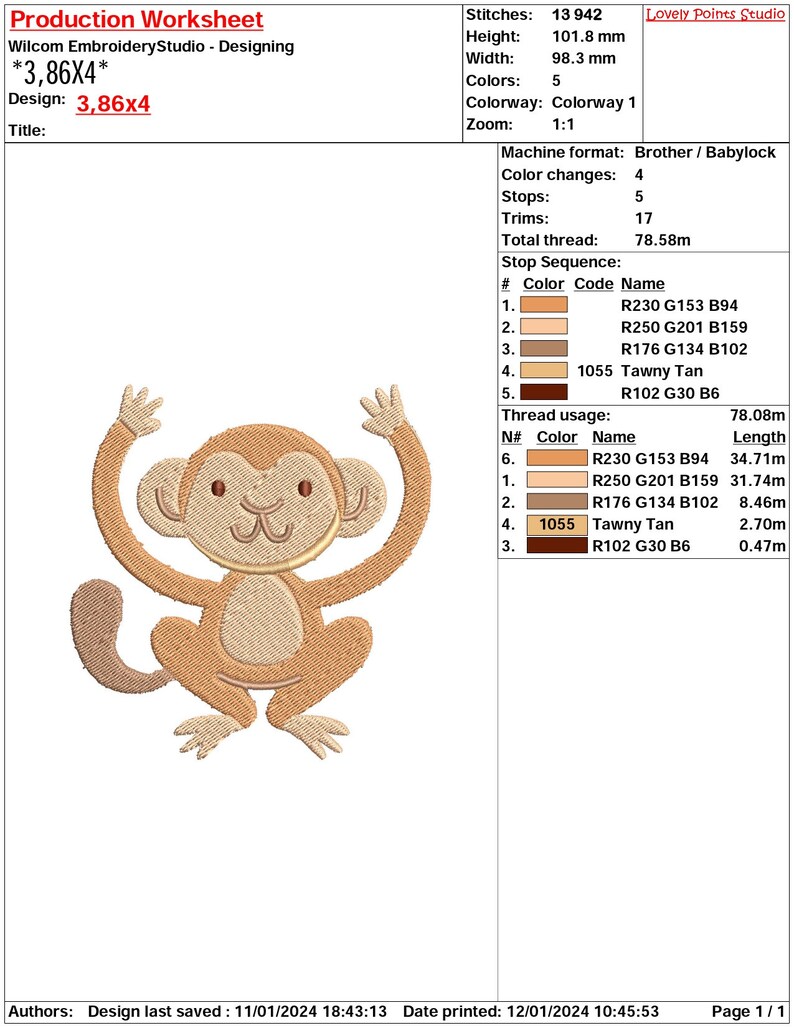 Monkey Embroidery Design for Machine , Kids Embroidery Designs ...