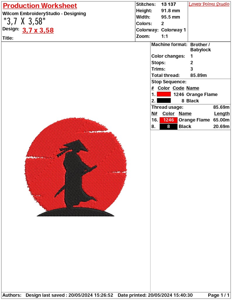 Samurai Silhouette Embroidery Design: Red Moon, Japanese Art (digital ...