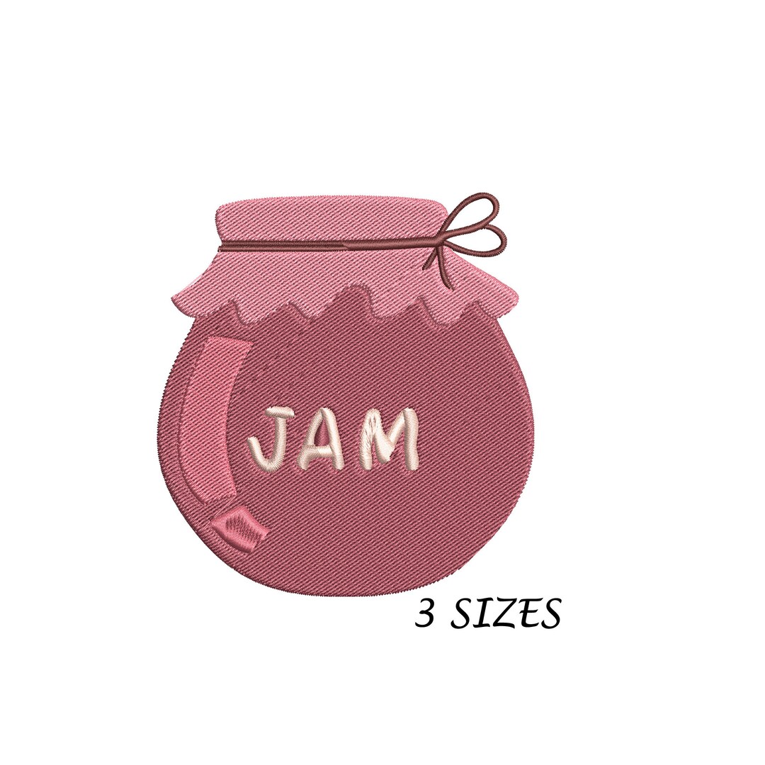 Jam Jar Embroidery Design for Machine, Digital File, Multi Formats, 3 ...