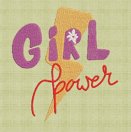 Girl Power Machine Embroidery Design, Multi Formats and 6 Sizes ...
