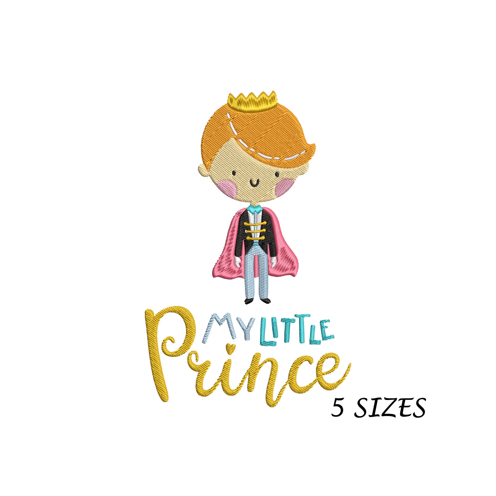 Prince With Crown and My Little Prince Embroidery Design for Machine in ...