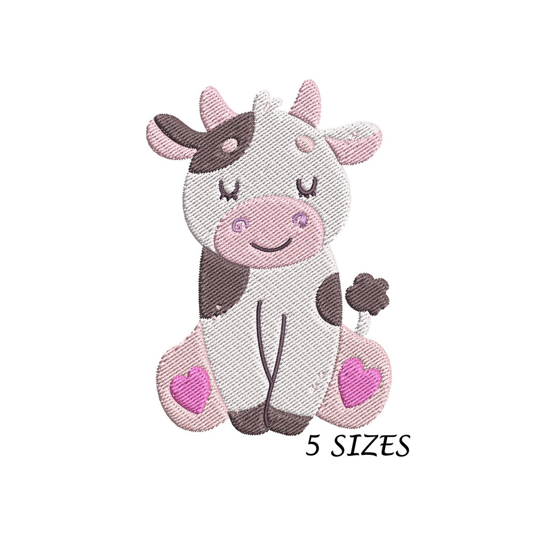 Cute Baby Cow Embroidery Design, Instant Download , Digital File for ...