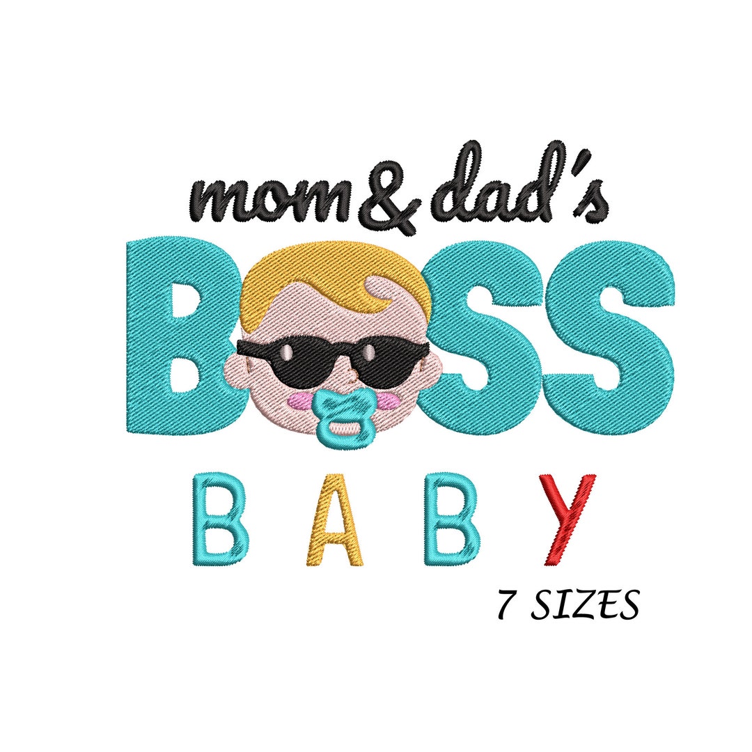 Mom & Dad's Baby Boss Embroidery Design: Multi Formats (digital File, 7 ...